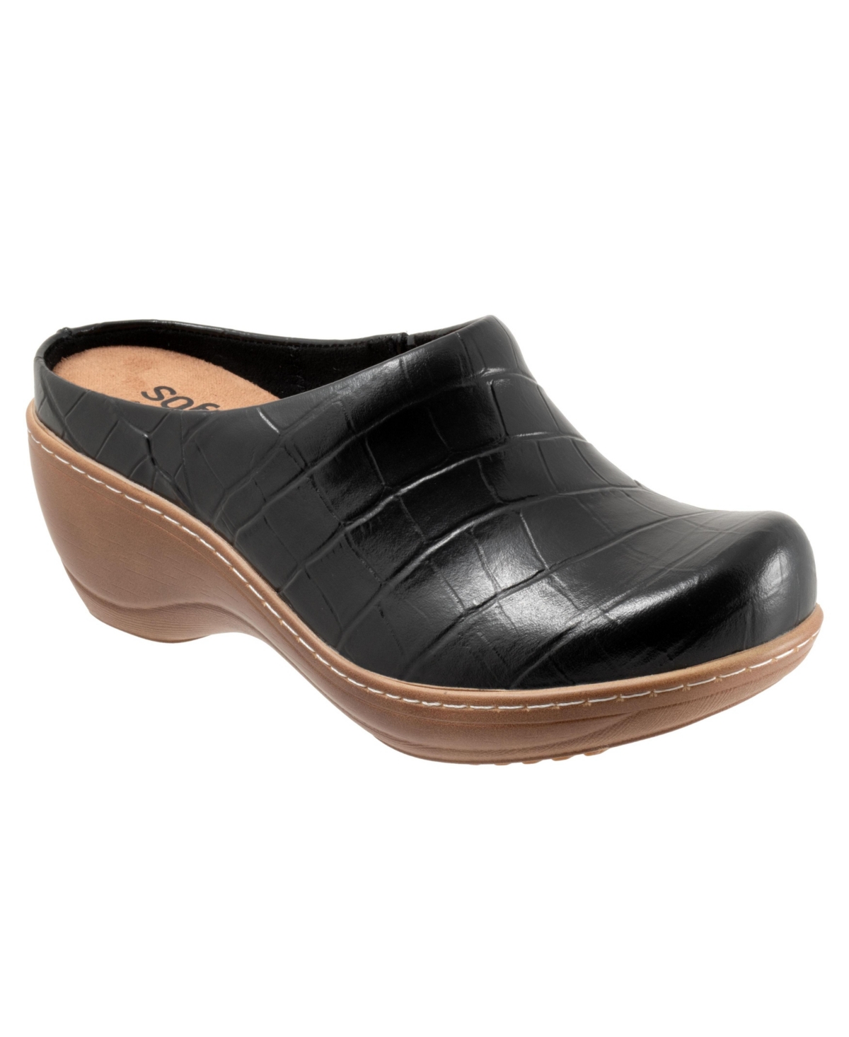 Click here for Softwalk Madison Clog - Black croco prices