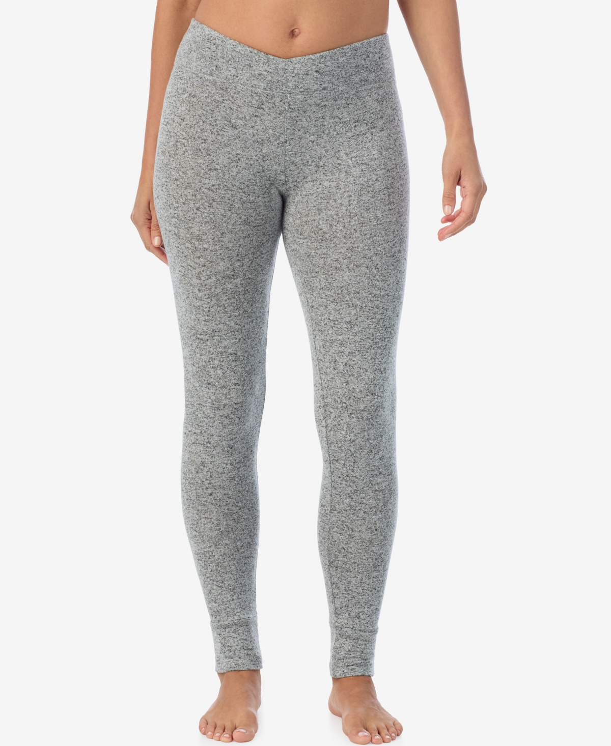 Click here for Cuddl Duds Petite Soft Knit Leggings - Gray Heathe... prices
