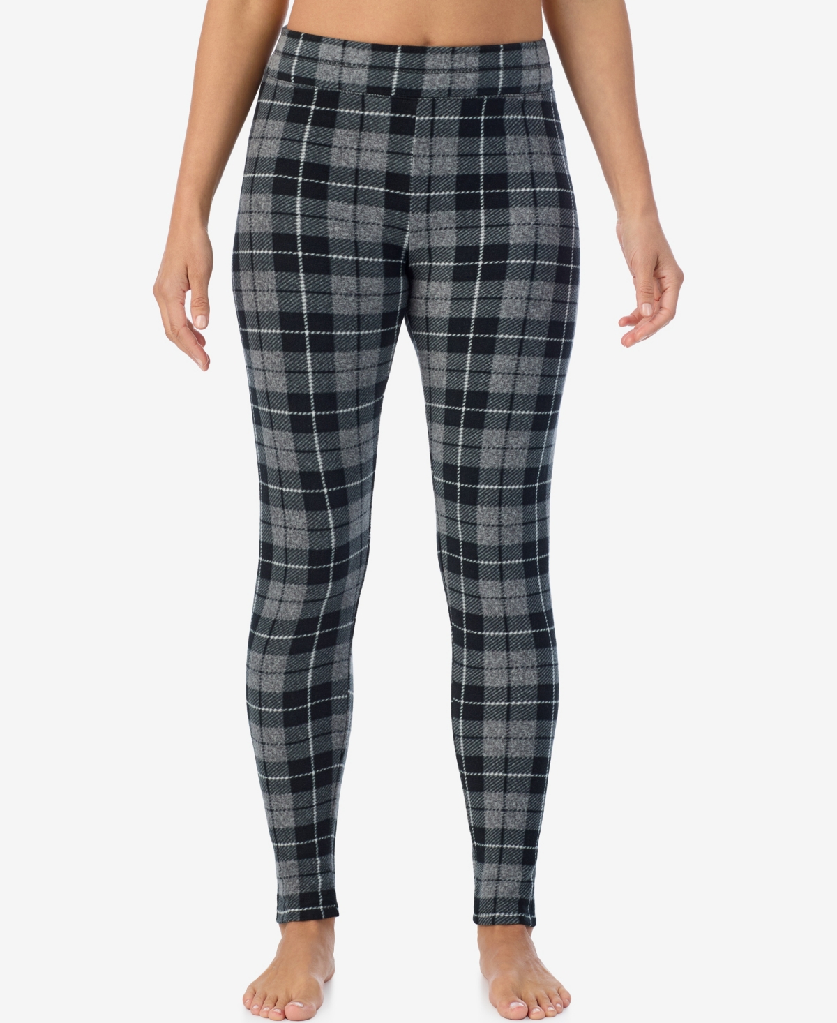 Click here for Cuddl Duds Fleecewear Stretch Leggings - Black mul... prices