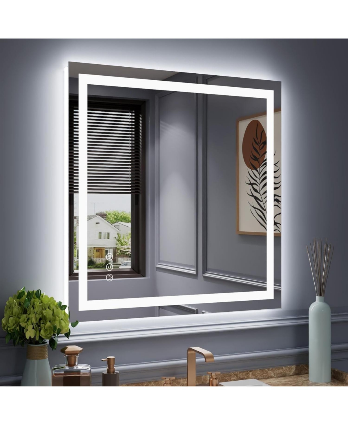 Click here for Amorho Led Bathroom Mirror  40" x 38" wi... prices