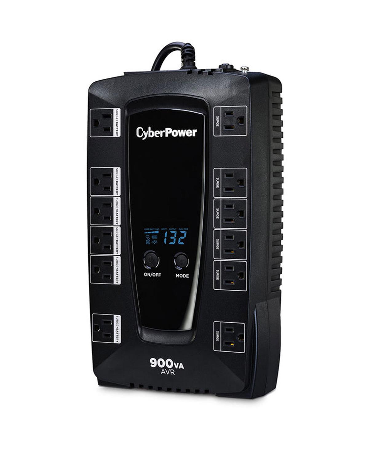 CyberPower Intelligent Lcd AVRG900LCD 12 Outlet 900VA 480W Surge Protection and Battery Backup Ups System