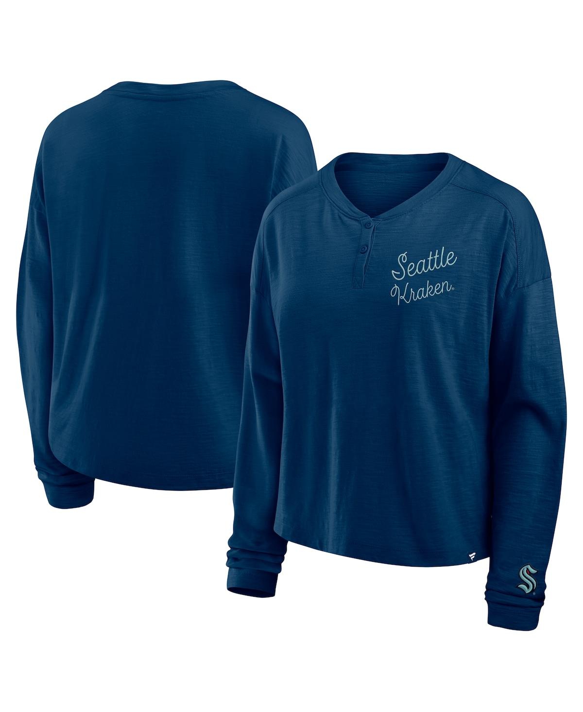 Click here for Fanatics Womens Deep Sea Blue Seattle Kraken Overs... prices