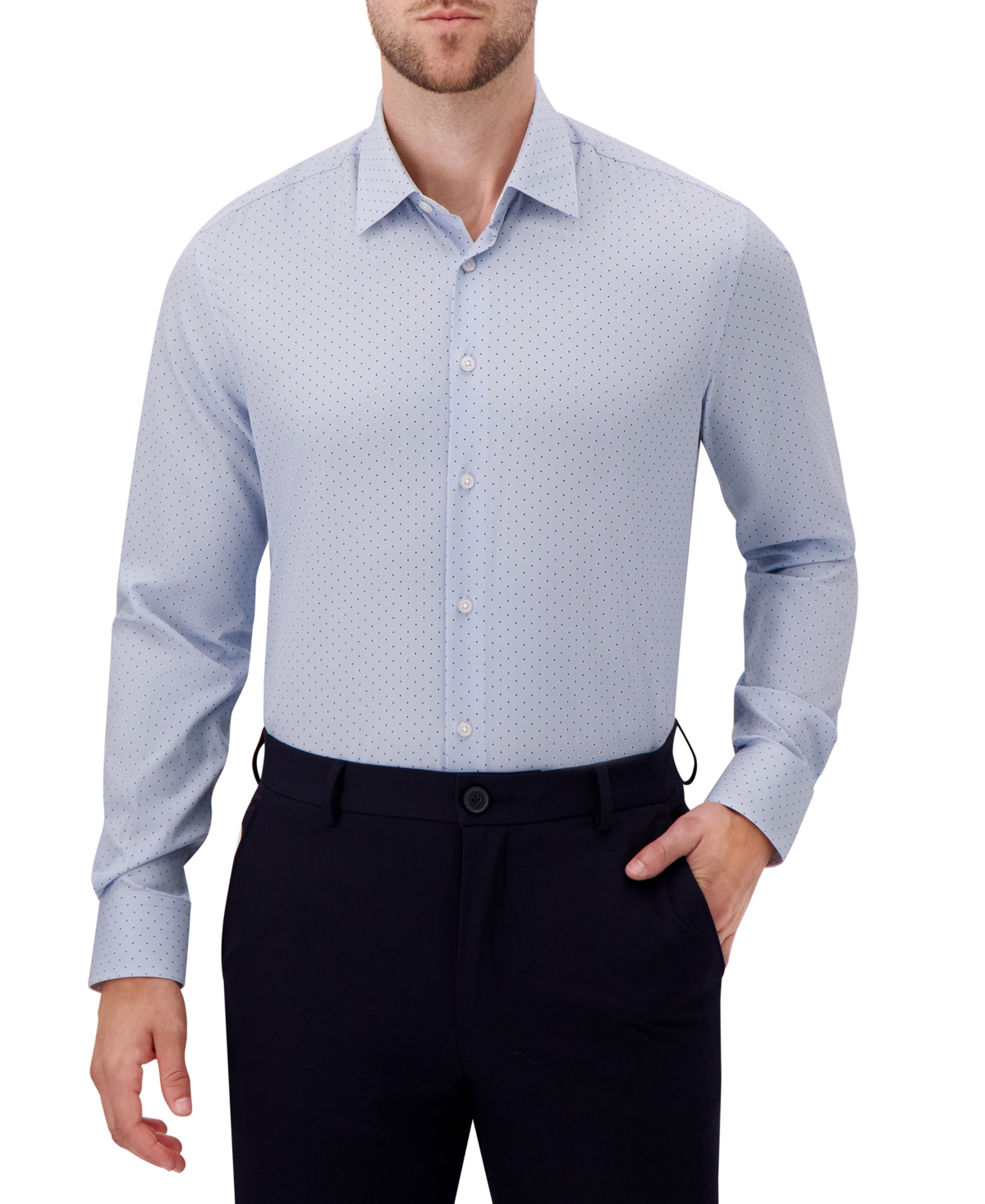 Click here for Report Collection Mens 4-Way Geo Print Dress Shirt... prices