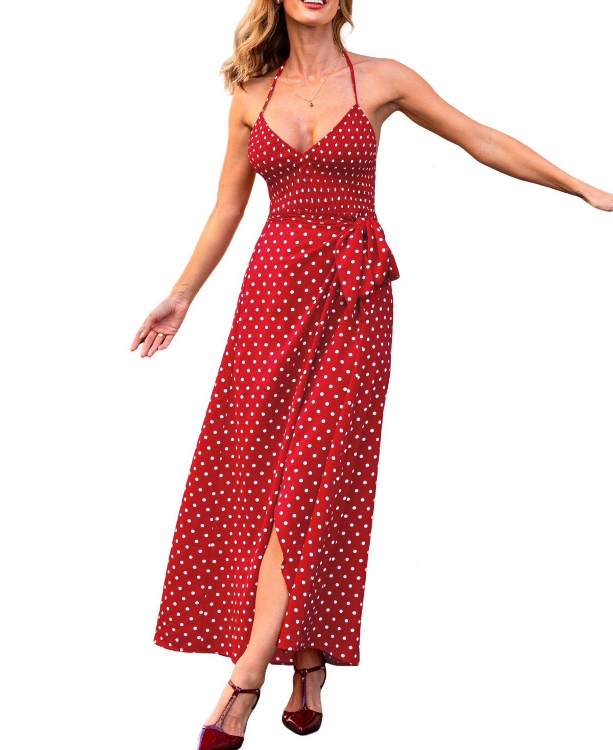 Click here for Cupshe Womens Honey Please Polka Dot Maxi Beach Dr... prices
