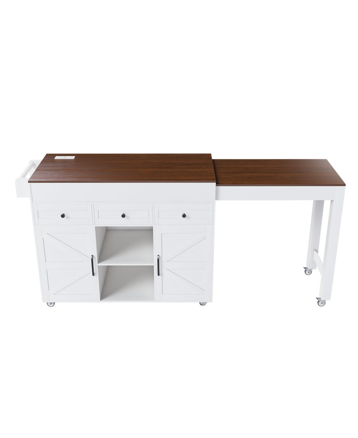 Click here for Casainc Kitchen Island with Extendable Dining Tabl... prices