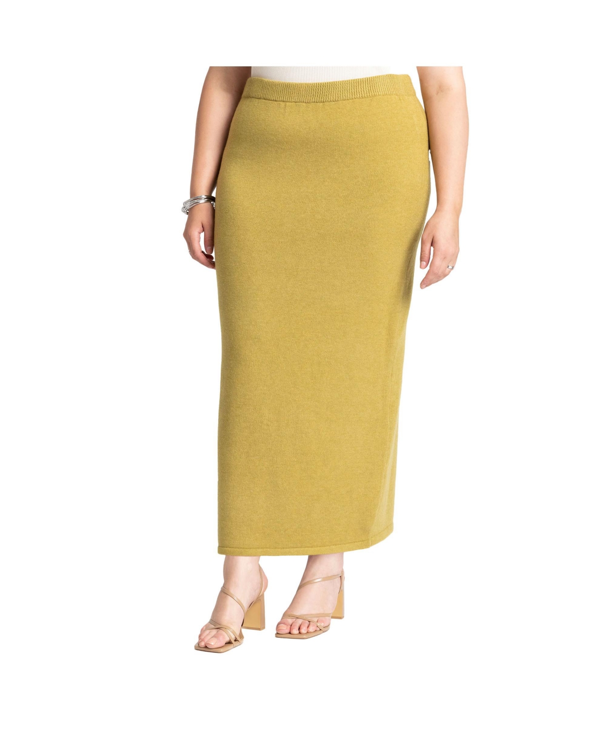 Click here for Eloquii Womens Plus Size Sweater Maxi Skirt - Pear... prices