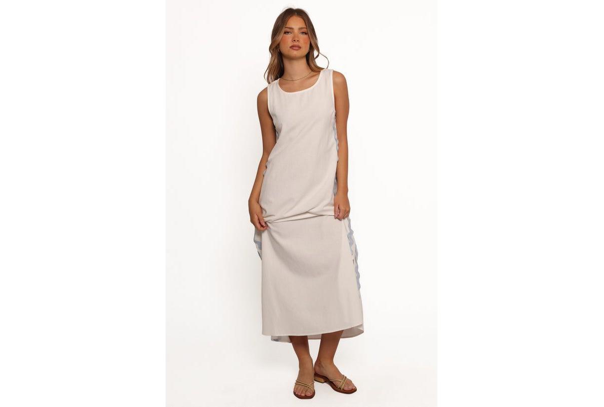 Click here for Petal and Pup Womens Lennie Midi Dress - Cream blu... prices