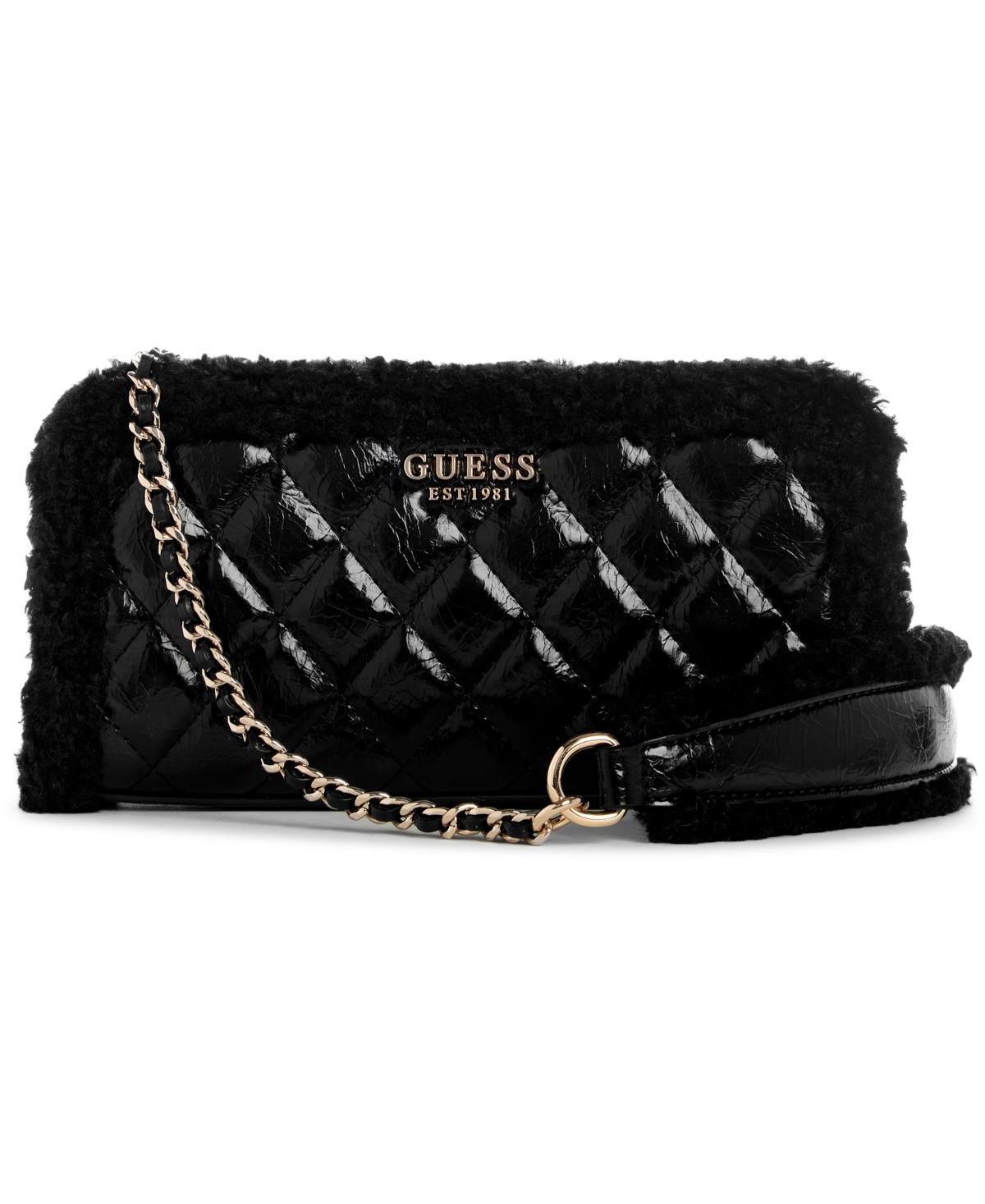 Click here for Guess Womens Cristi Top Zip Crossbody Bag - Black prices