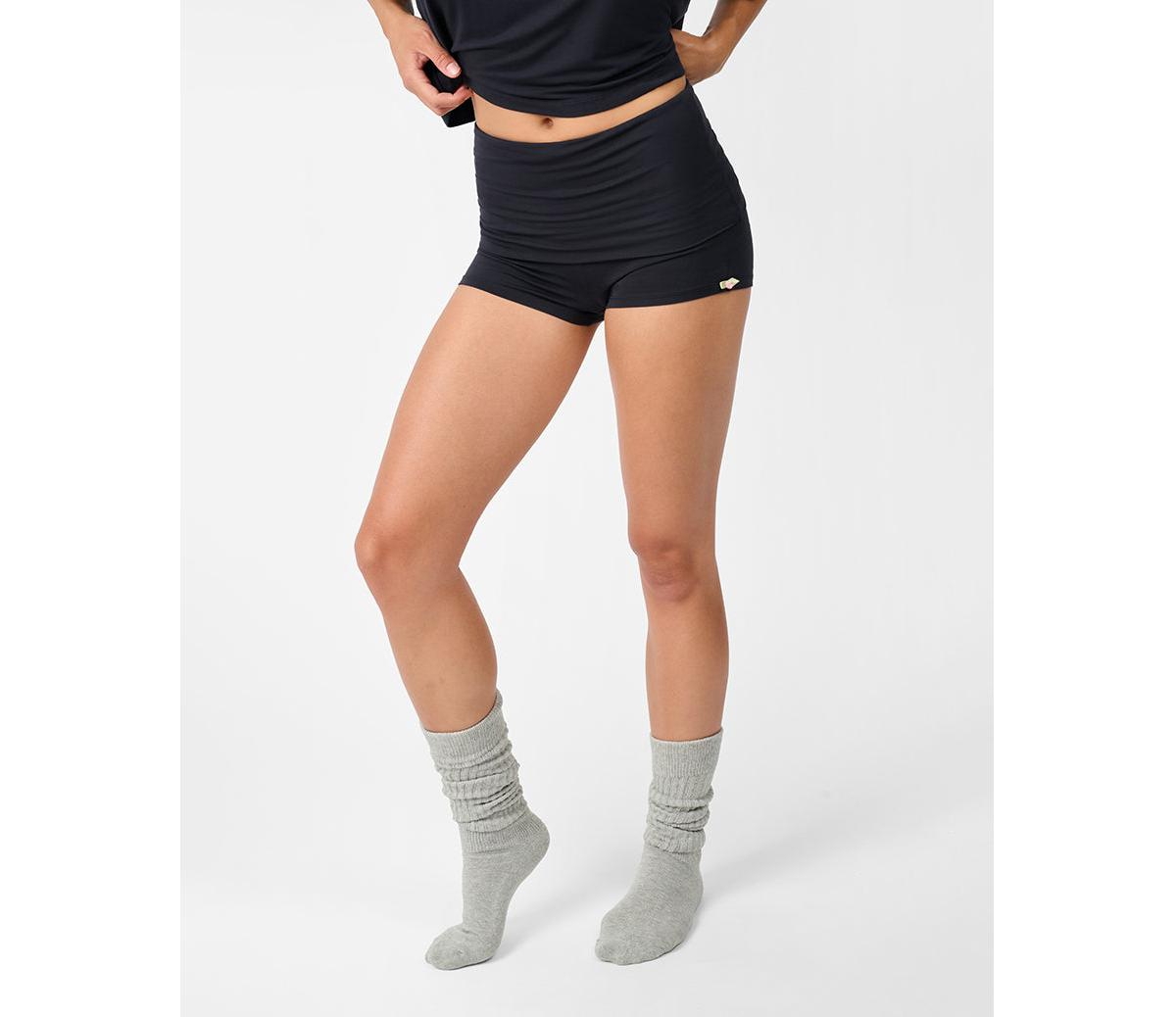 Click here for WeWoreWhat Sleep Fold-Over Short - Black prices