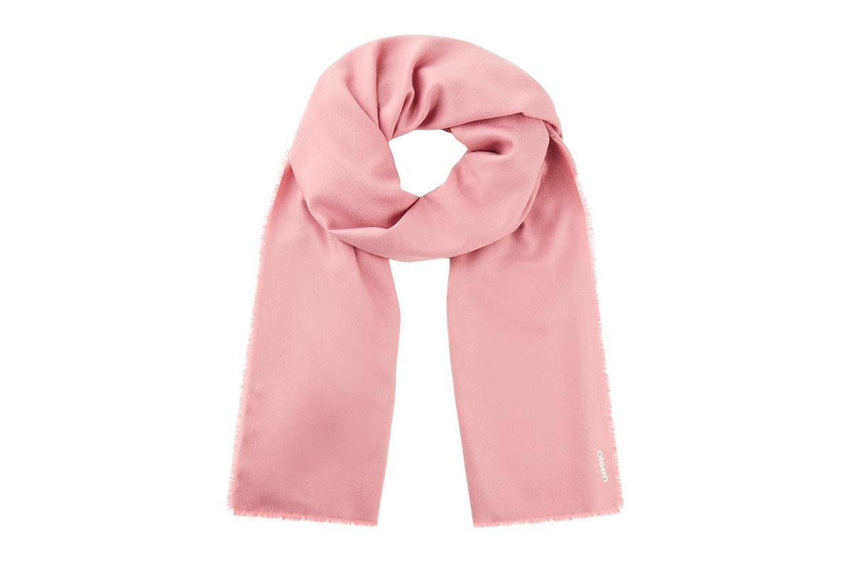 Click here for Olsen Solid Scarf with Fringe - Vintage pink prices