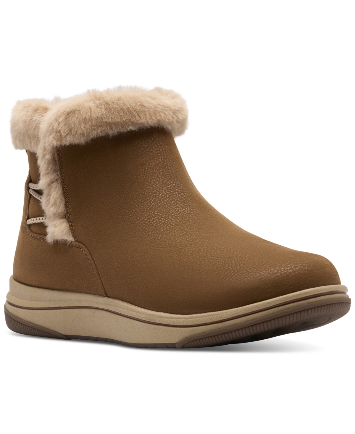 Click here for Clarks Womens Cloudsteppers Breeze Fur Wedge Ankle... prices