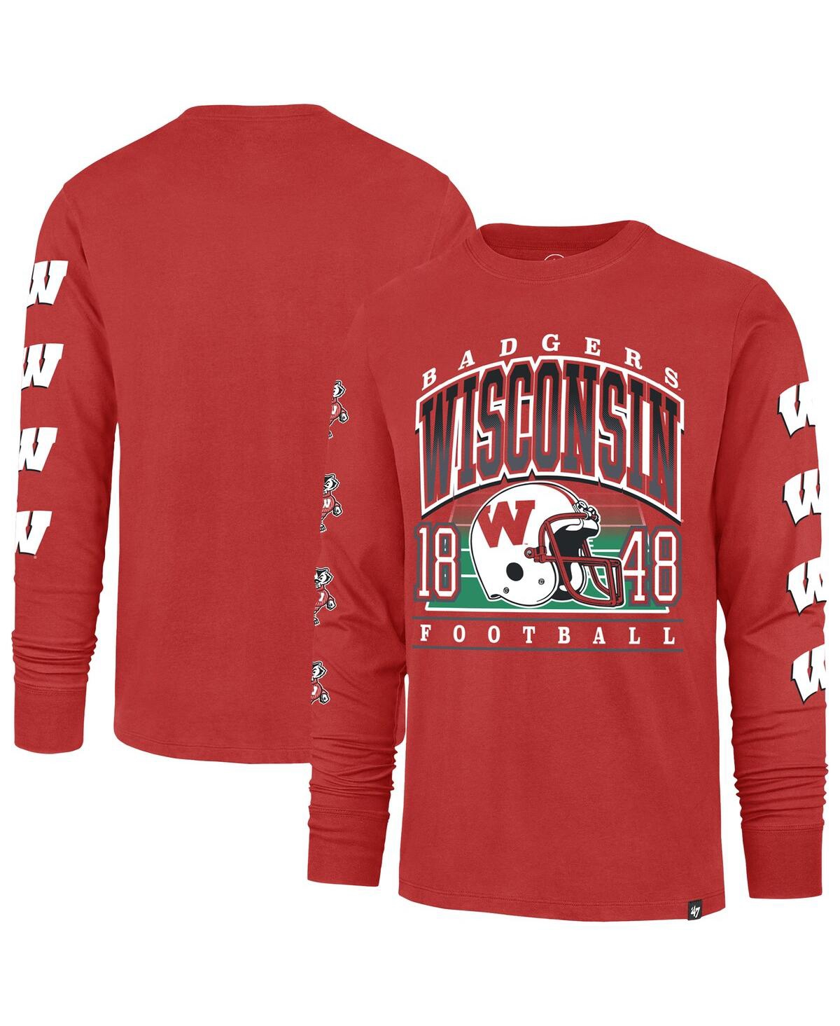 Click here for 47 Brand Mens Red Wisconsin Badgers Go Big Long Sl... prices