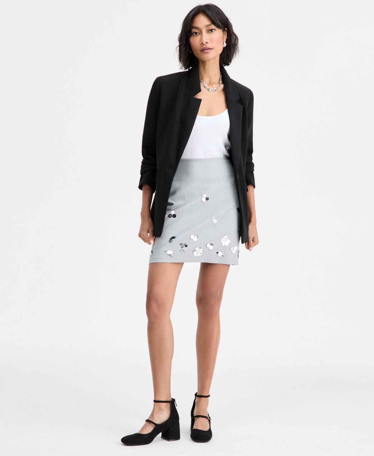 Click here for On 34th Womens Paillette Cluster Mini Skirt  Macys... prices