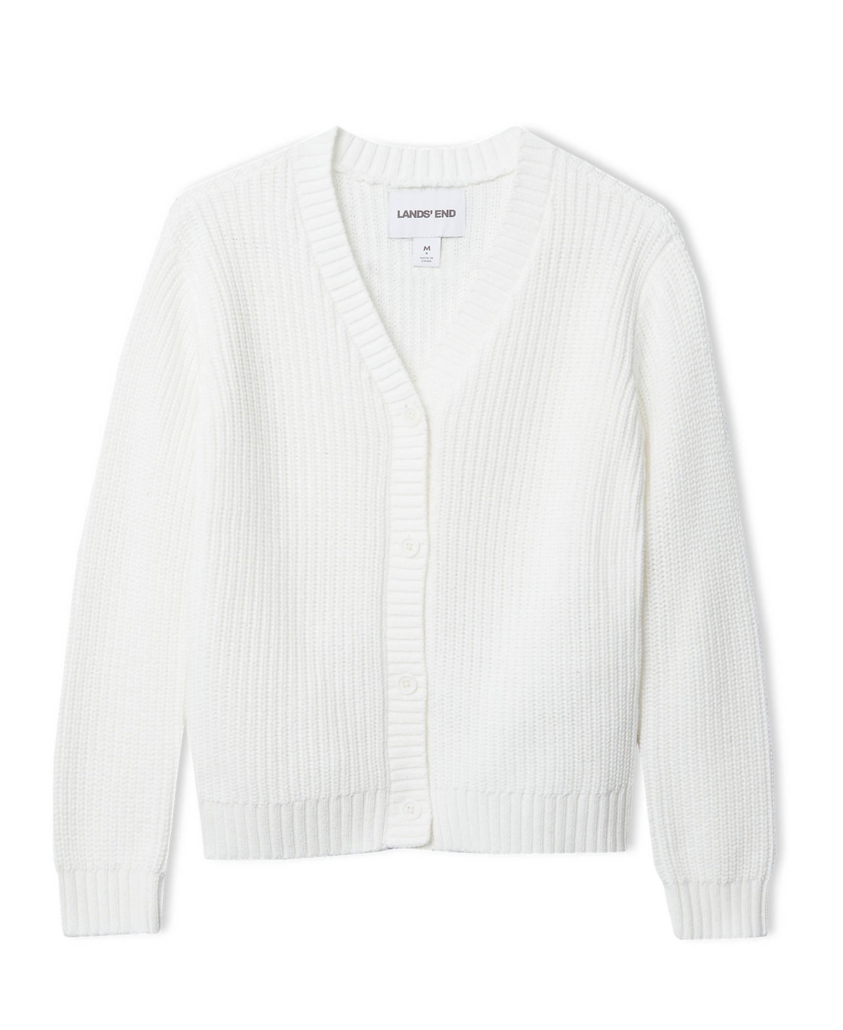Click here for Lands End Girls Button Front Knit Cardigan - Ivory prices