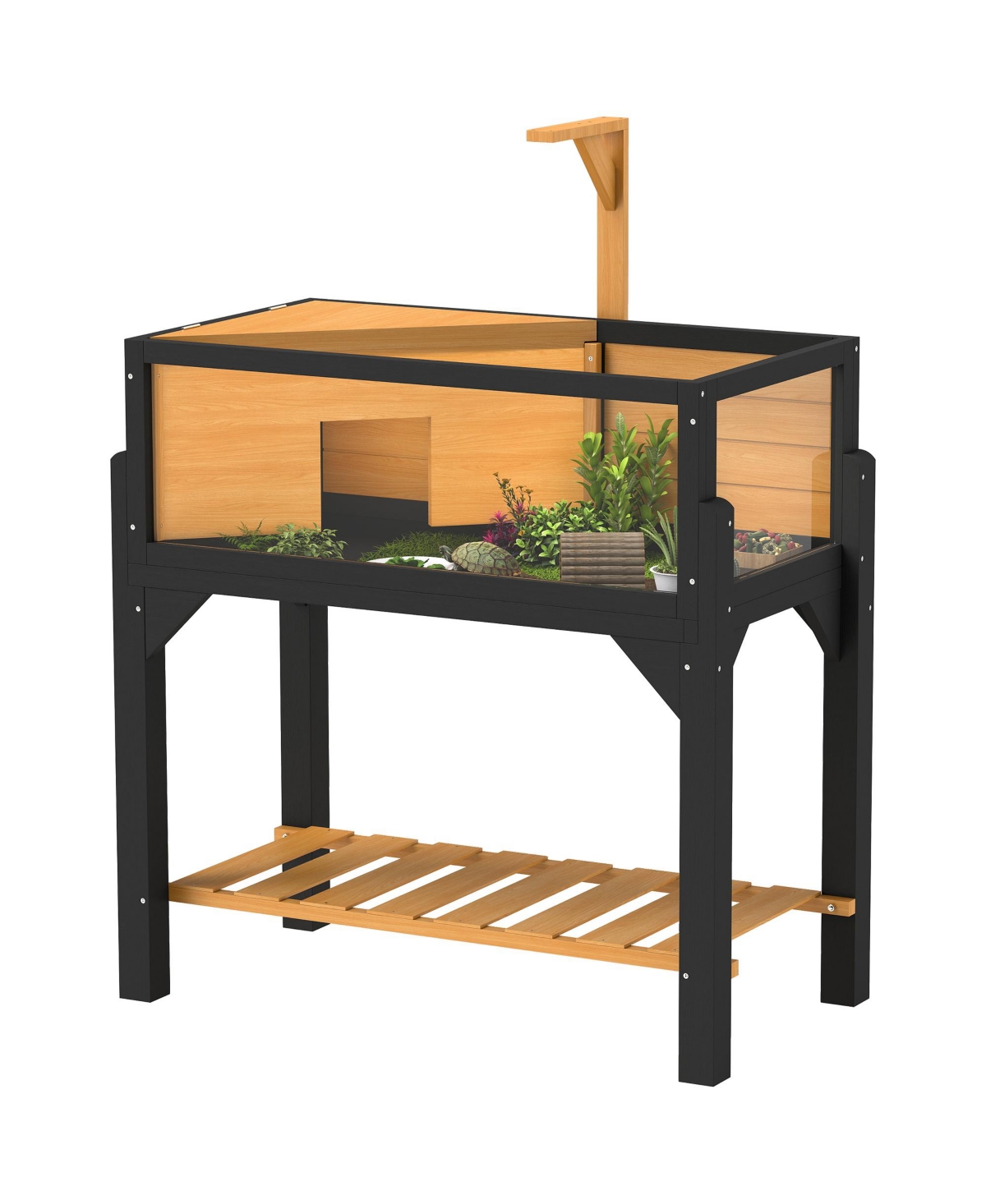 Click here for PawHut Tortoise Habitat with Storage Shelf  Wooden... prices