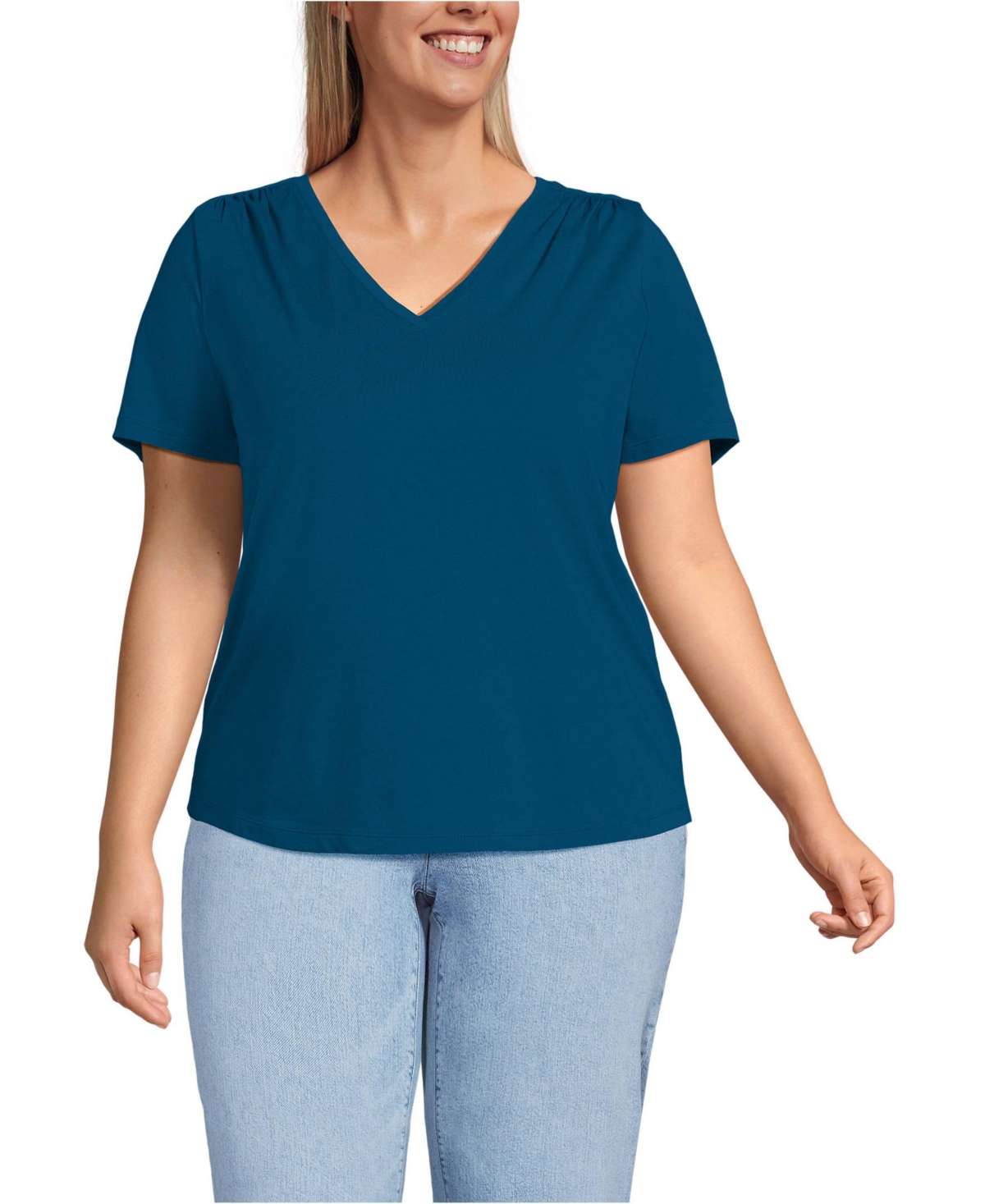 Click here for Lands End Womens Plus Size Short Sleeve Lightweigh... prices