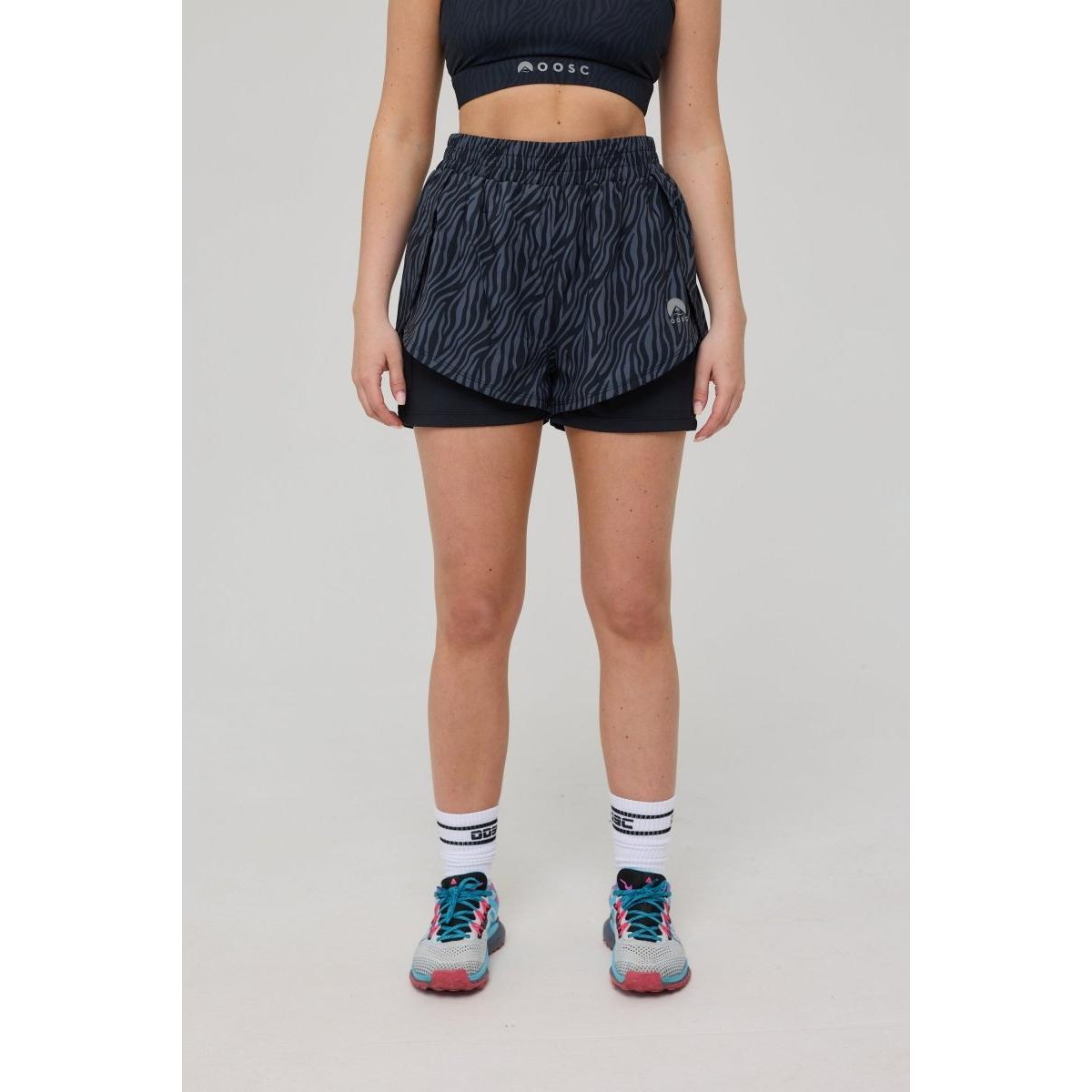 Click here for Oosc Elite 2 in 1 Running Shorts - Black Tiger - B... prices
