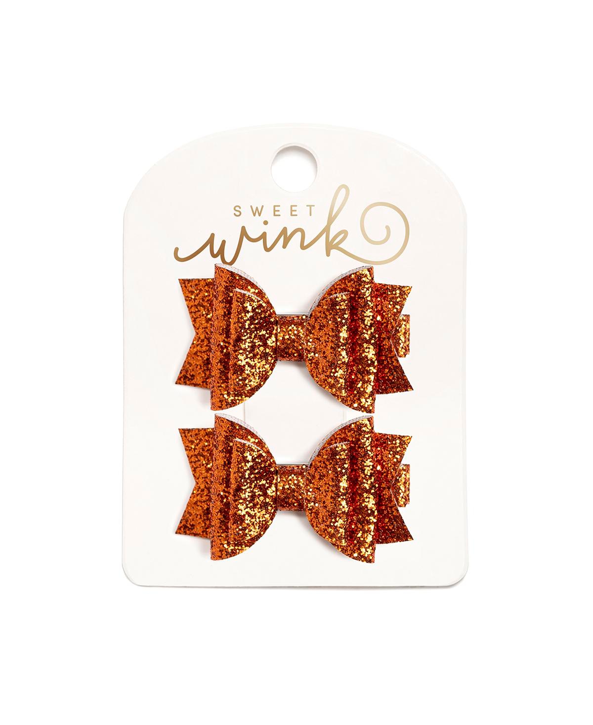Click here for Sweet Wink Girls Spice Glitter Bow Clip Set - Spic... prices