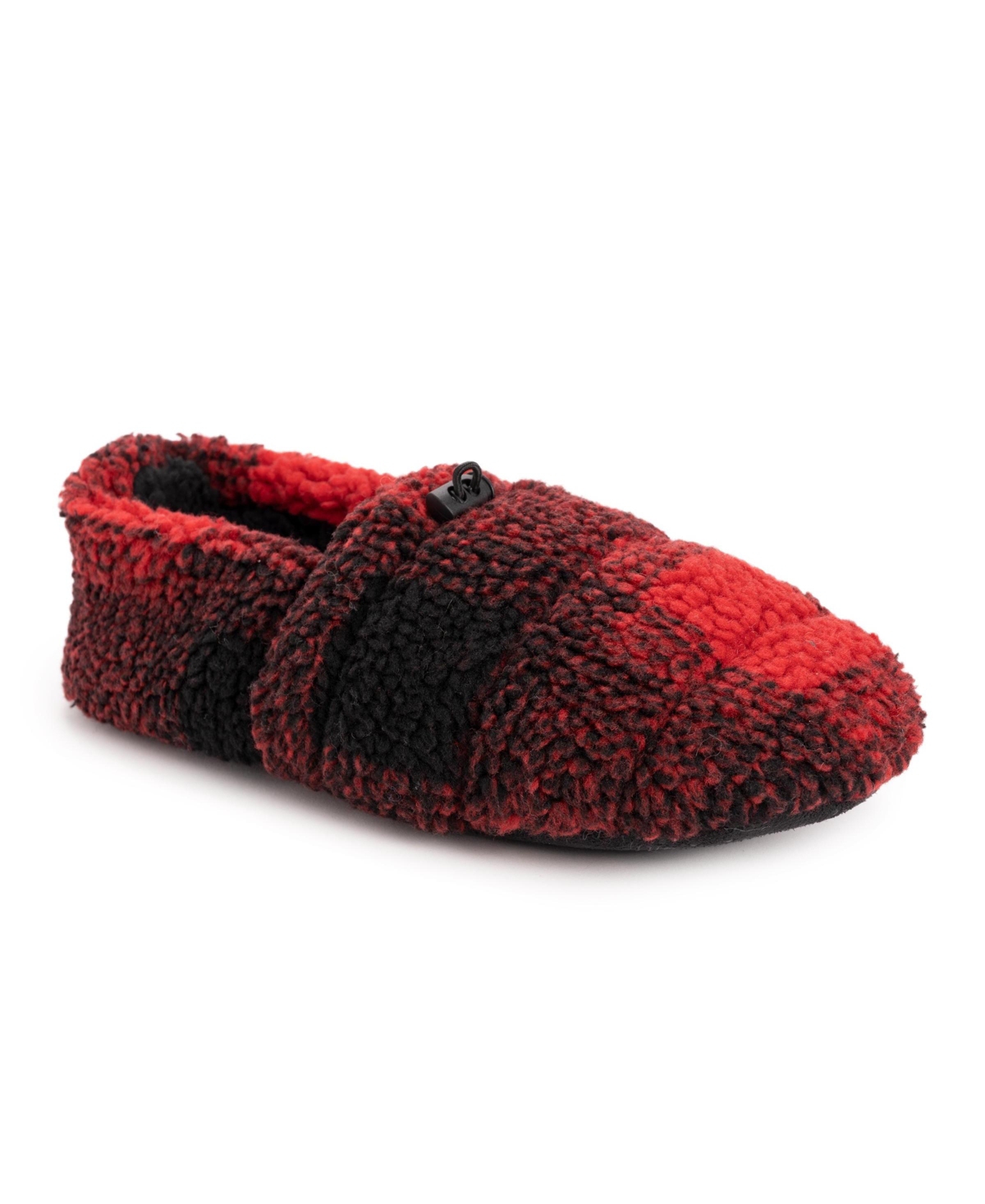 Click here for Muk Luks Mens Quilted Sherpa Toggle Bootie - Red b... prices
