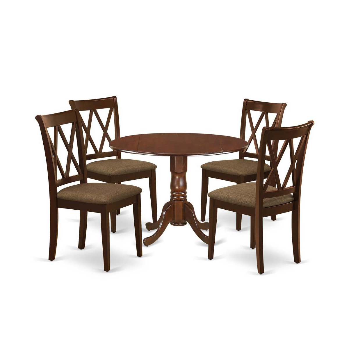 Click here for East West Furniture Dining Room Set Mahogany  DLCL... prices