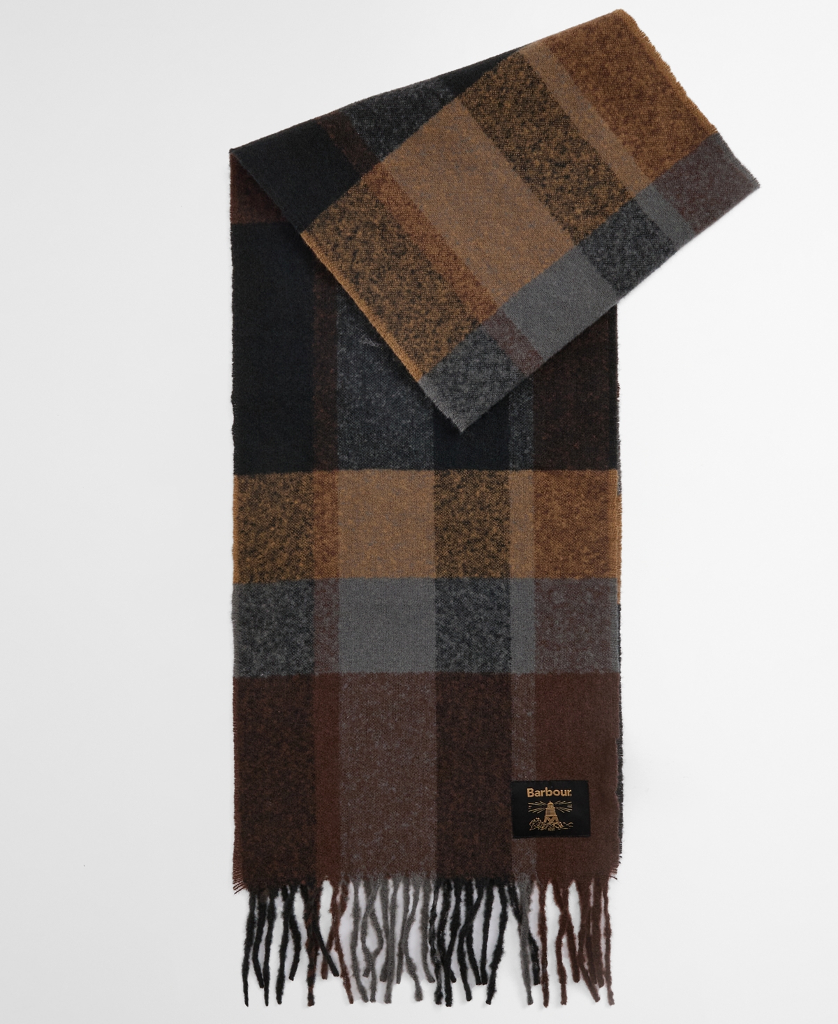 Click here for Barbour Mens Westerdale Check Scarf - Midnight Oak prices