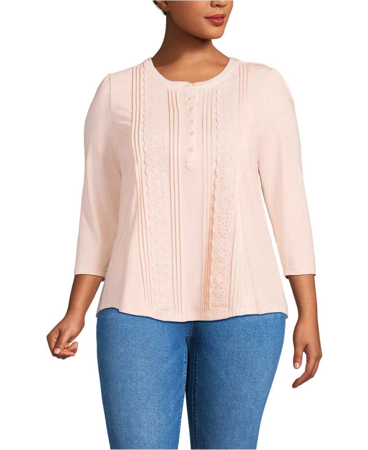 Click here for Lands End Womens Plus Size 3/4 Sleeve Lightweight... prices