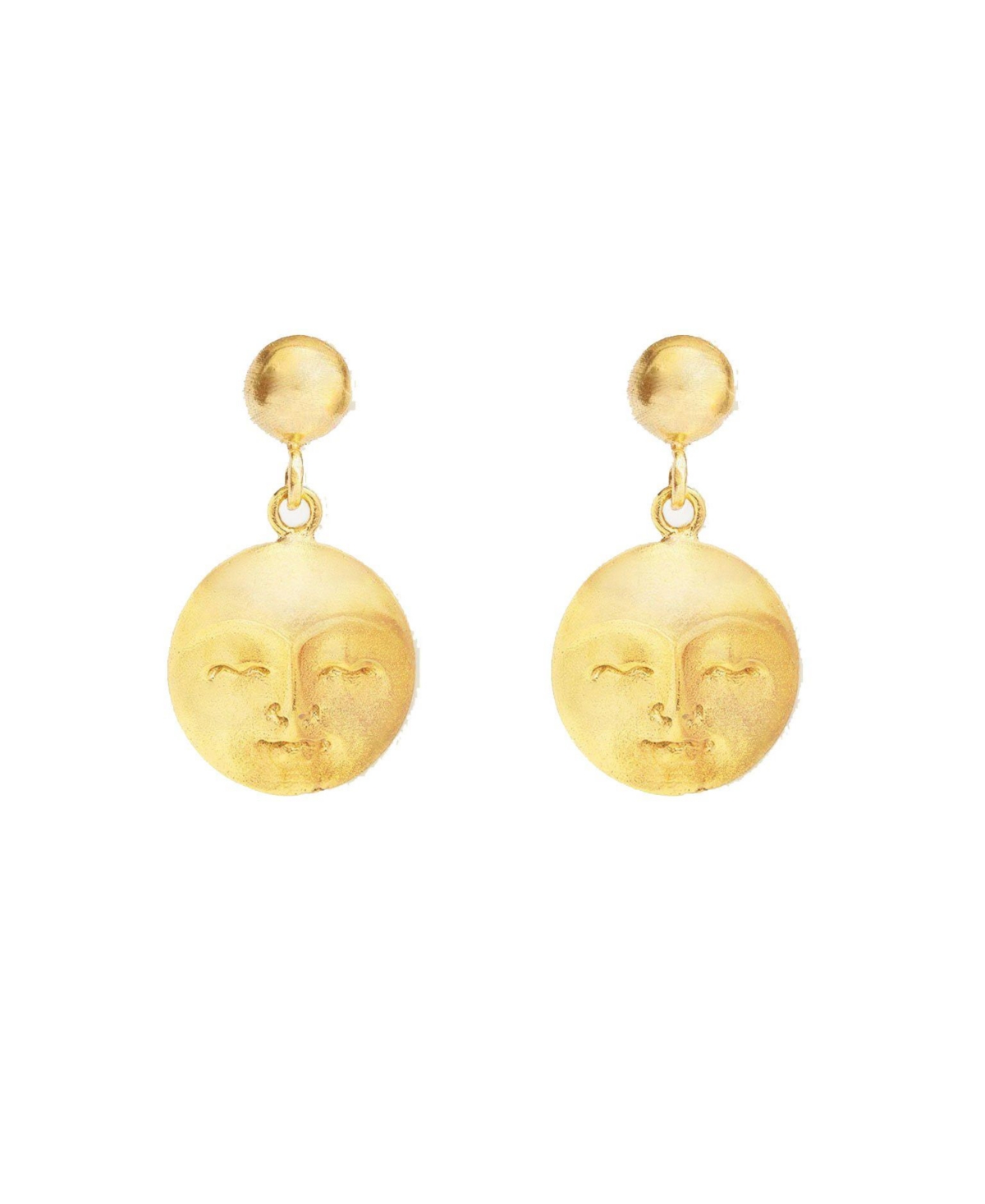 Click here for Ottoman Hands Moon Face Drop Earrings - Gold prices