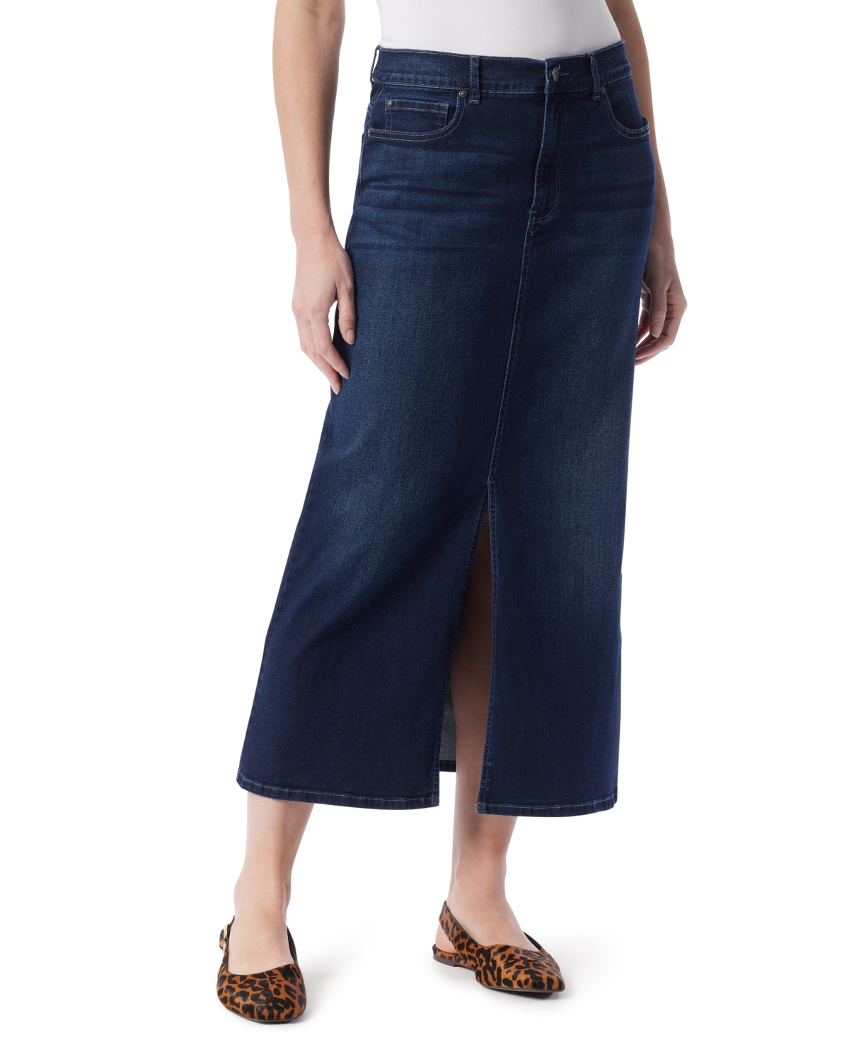 Click here for Gloria Vanderbilt Womens Petite Front-Slit Denim M... prices