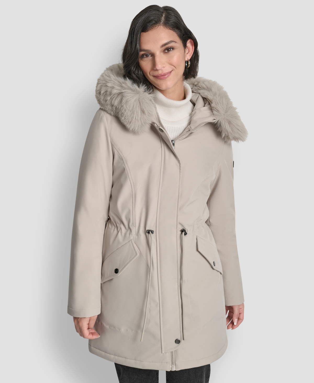 Click here for Dkny Womens Trim Hooded Anorak Puffer Coat - Vapor prices