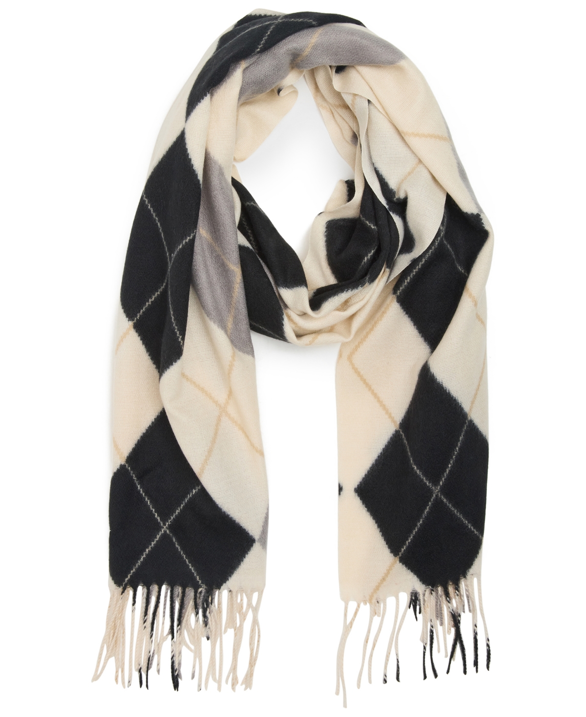Click here for Steve Madden Womens Argyle Print Midweight Scarf -... prices