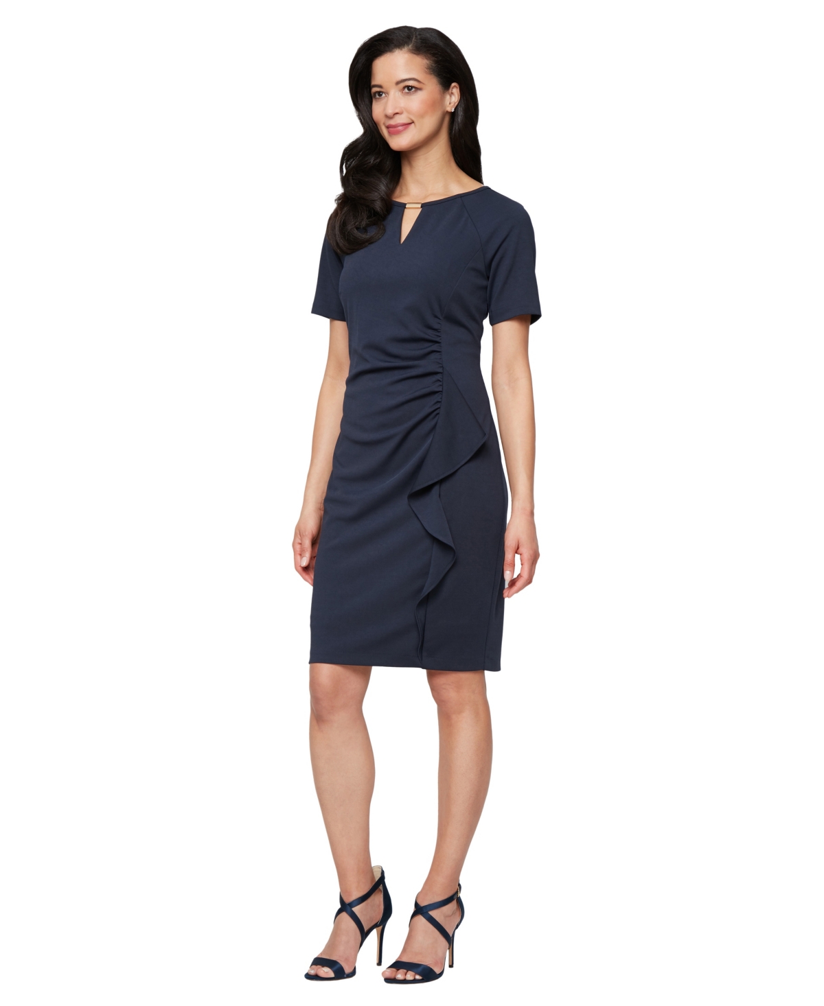 Click here for Sl Fashions Womens Cutout Neck Sheath Midi Dress -... prices