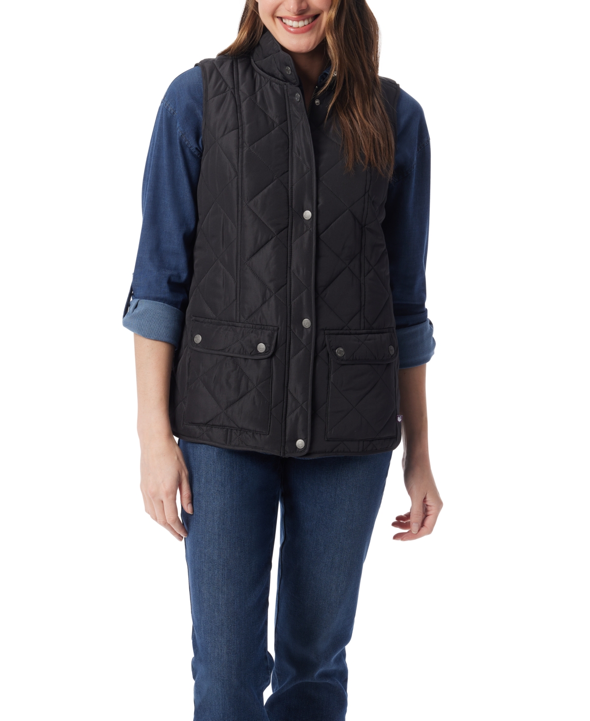 Click here for Gloria Vanderbilt Womens Quilted Vest Sleeveless J... prices