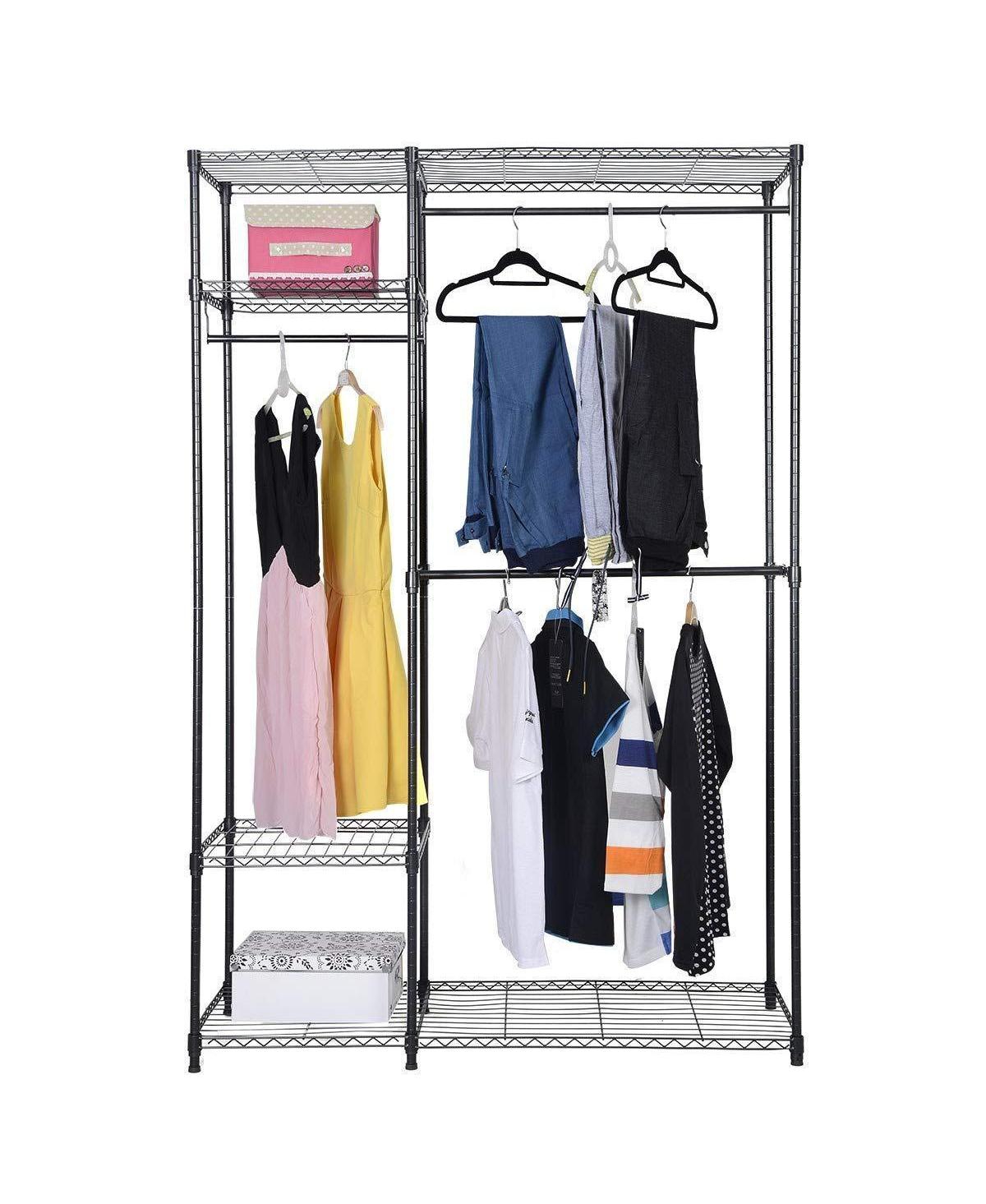 Click here for Costway 48x18x71 Closet Organizer Garment Rack Por... prices