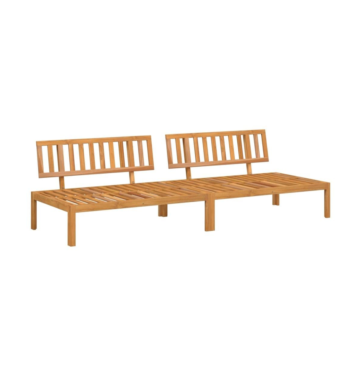 Click here for vidaXL Garden Pallet Middle Sofa Natural Wood Soli... prices