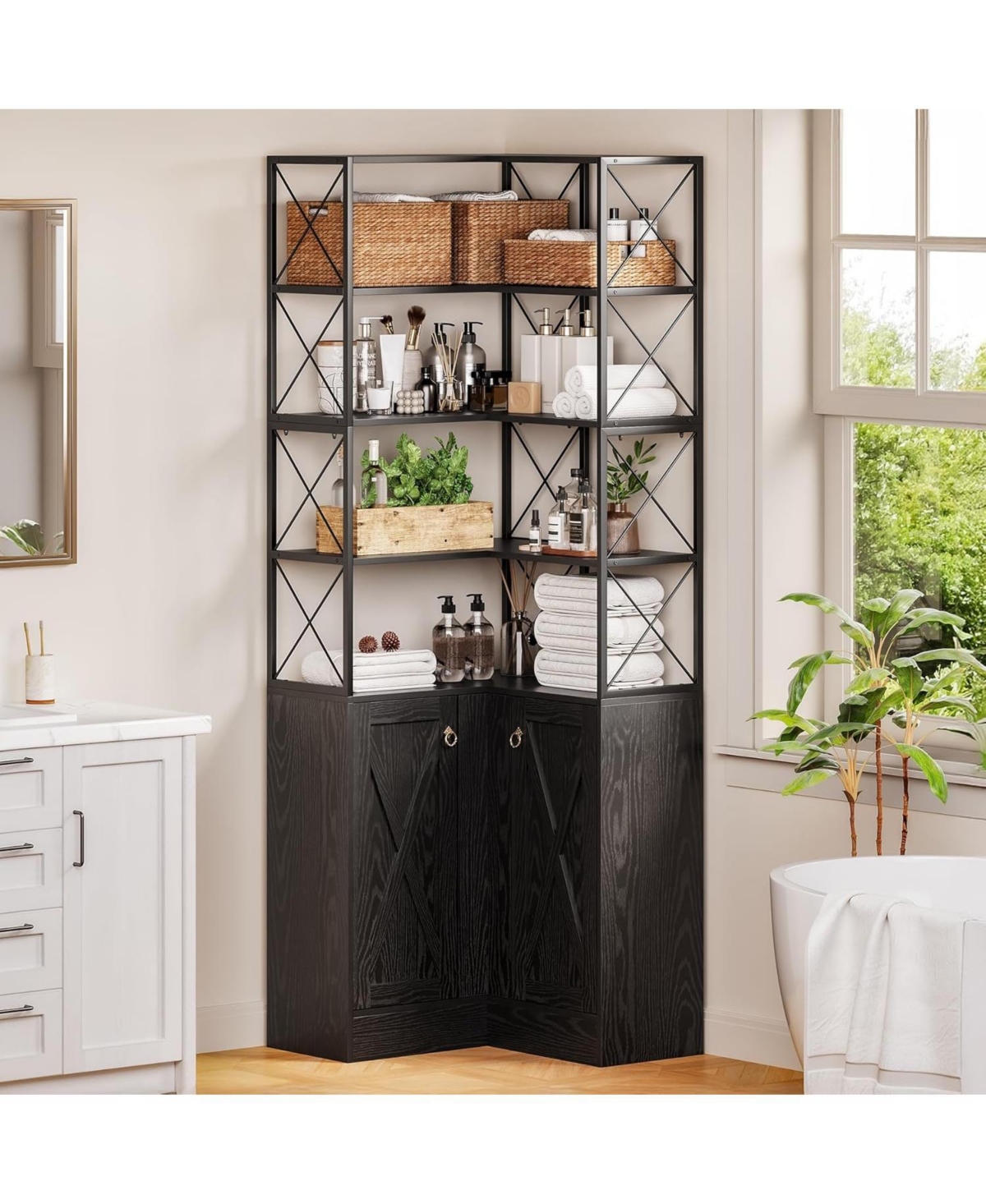 Click here for Tribesigns 79-Inch Ultra Tall Corner Cabinet with... prices