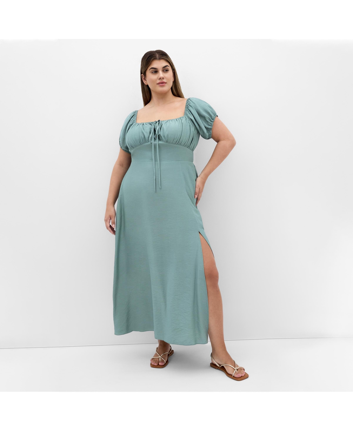 Click here for City Chic Plus Size Abbigail Split Maxi Dress - Sa... prices