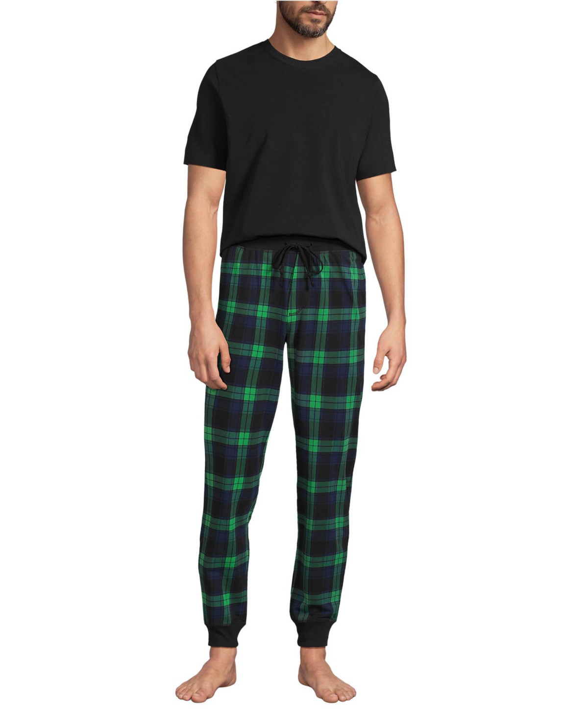 Click here for Lands End Mens Knit Jersey Pajama Sleep Set - Rich... prices