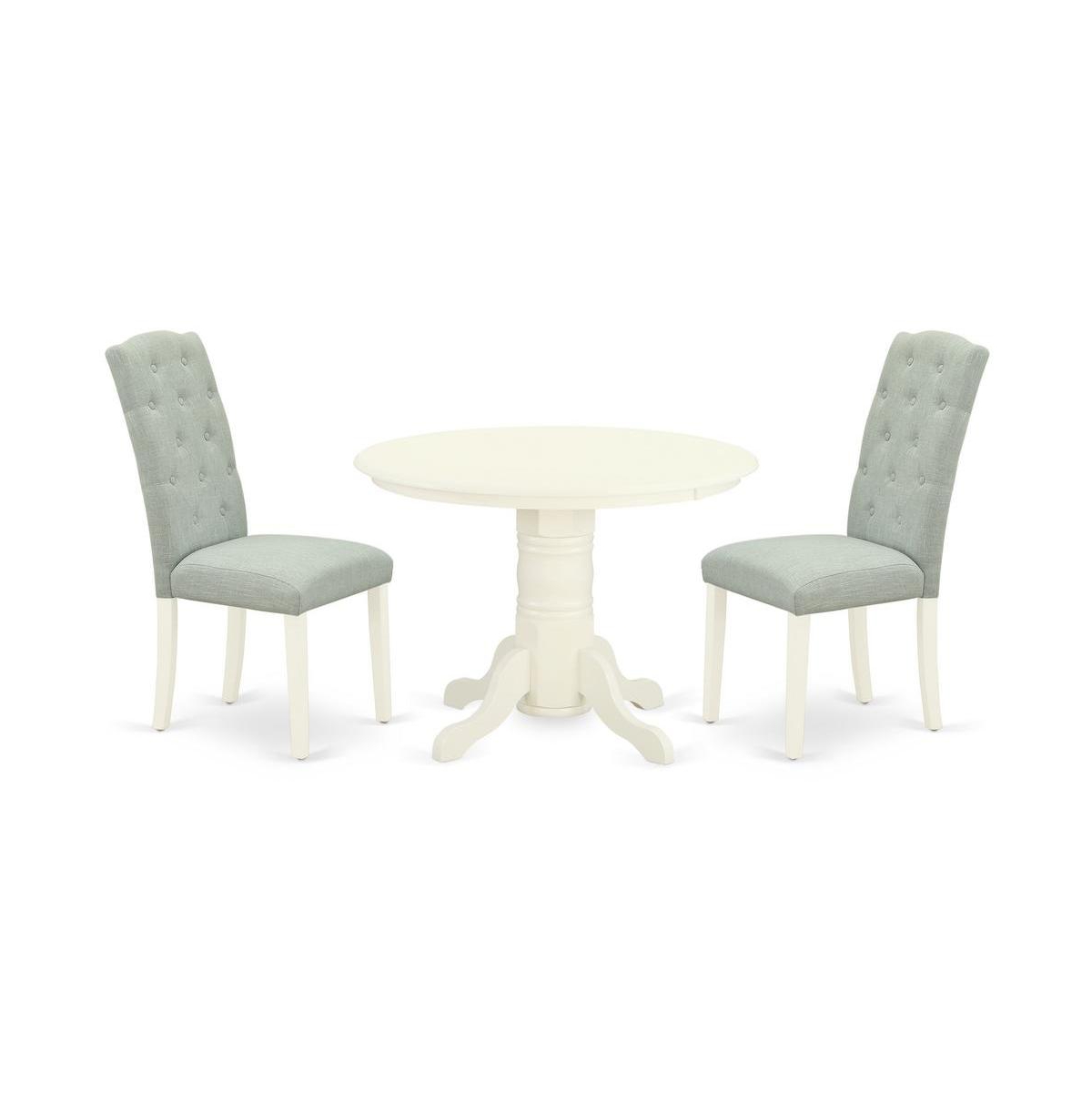 Click here for East West Furniture Dining Room Set Linen White  S... prices