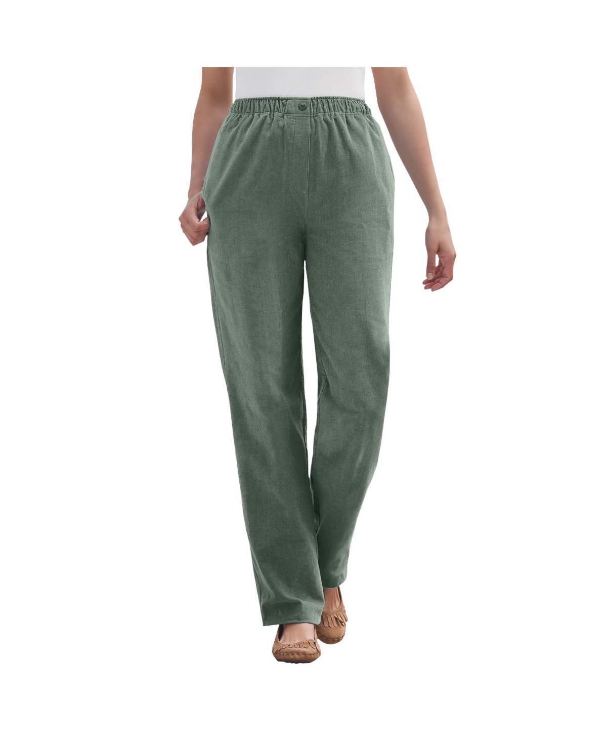 Click here for Woman Within Womens Within 7-Day Corduroy Straight... prices