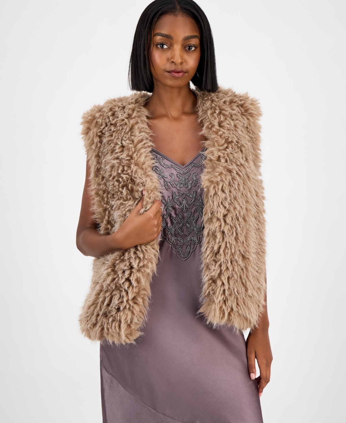 Click here for And Now This Womens Shaggy Faux-Fur Vest  Macys Ex... prices