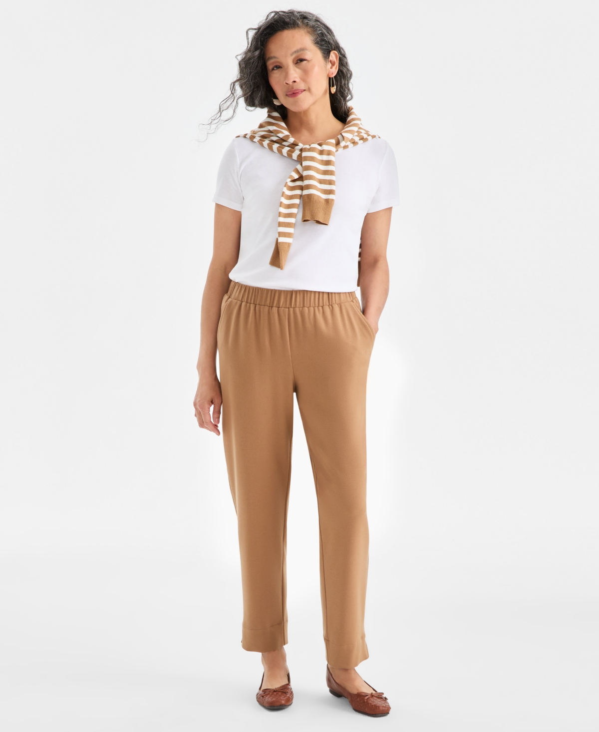 Click here for Style & Co Womens Pull-On Ankle Pants  Macys Exclu... prices