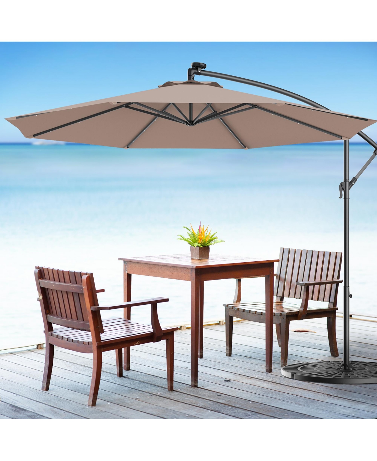 Click here for Costway 10 Hanging Solar Led Umbrella Patio Sun Sh... prices