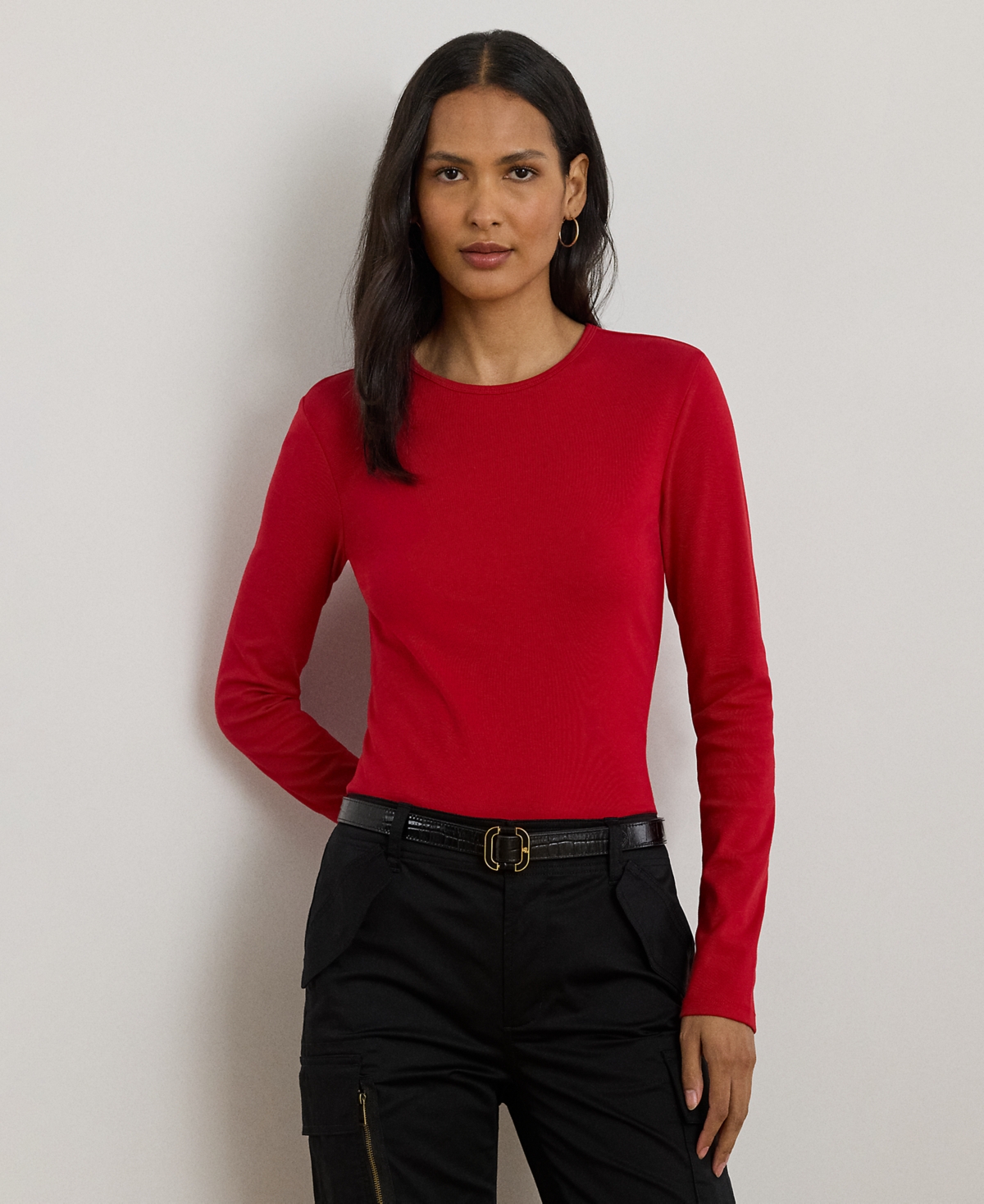 Click here for Lauren Ralph Lauren Petite Long Sleeve Crewneck T-... prices