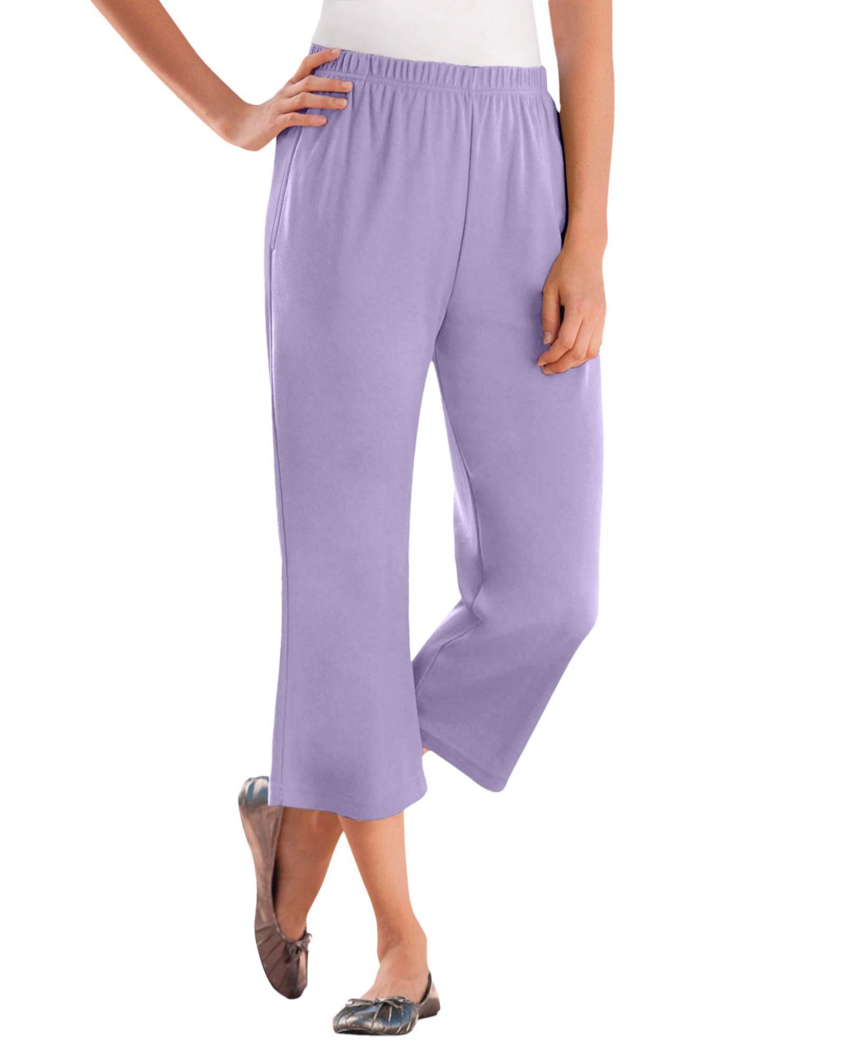 Click here for Woman Within Womens Within 7-Day Knit Capri - Soft... prices