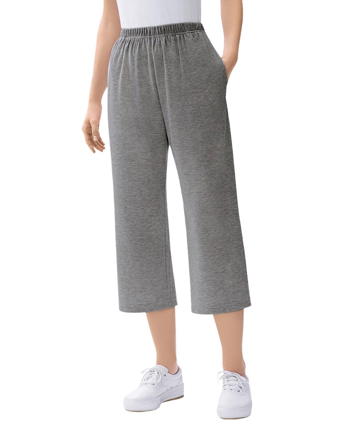 Click here for Woman Within Womens Within 7-Day Knit Capri - Medi... prices
