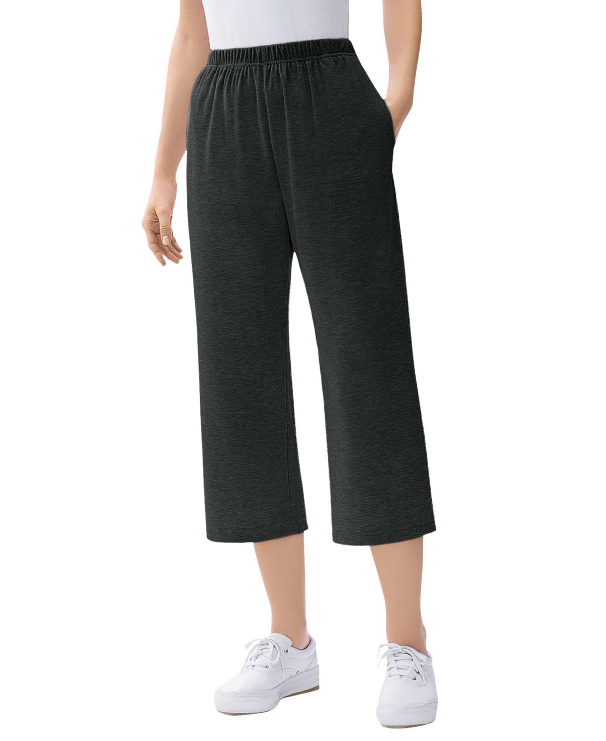 Click here for Woman Within Womens Within 7-Day Knit Capri - Heat... prices