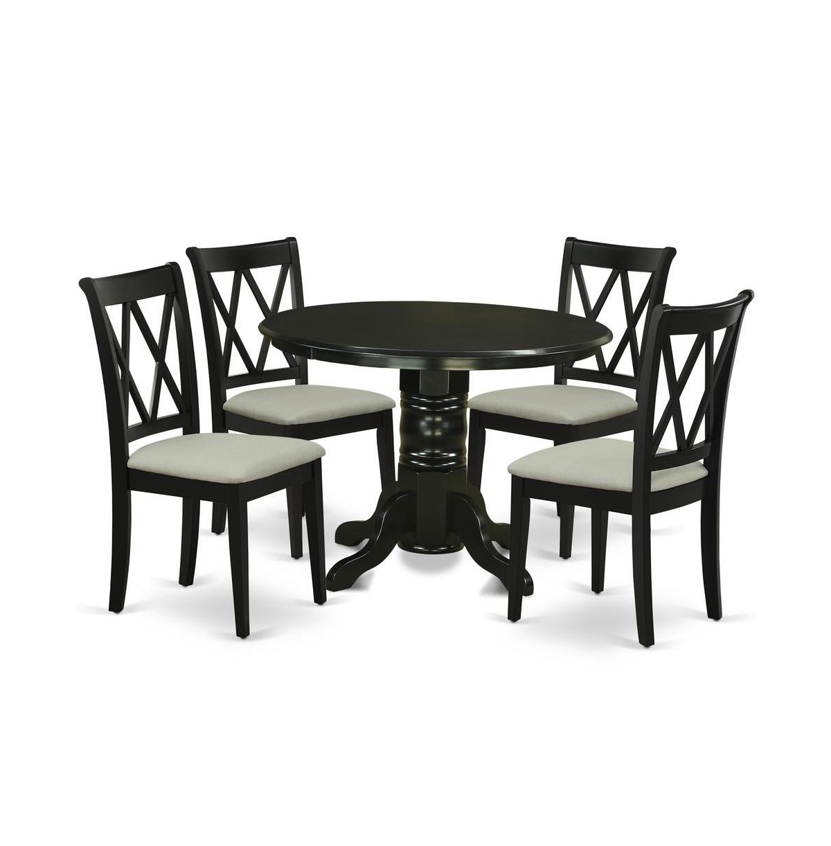 Click here for East West Furniture Dining Room Set Black  SHAB5-b... prices