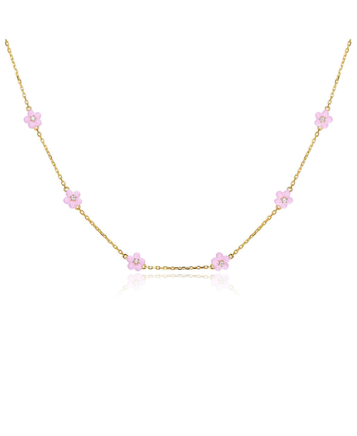 Click here for Anna Zuckerman Petit Daisy Pink Necklace - Pink prices