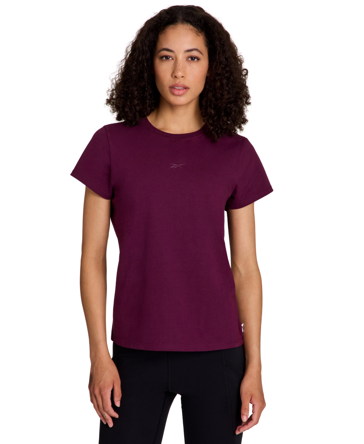 Click here for Reebok Womens Crewneck T-Shirt - Black Cherry prices