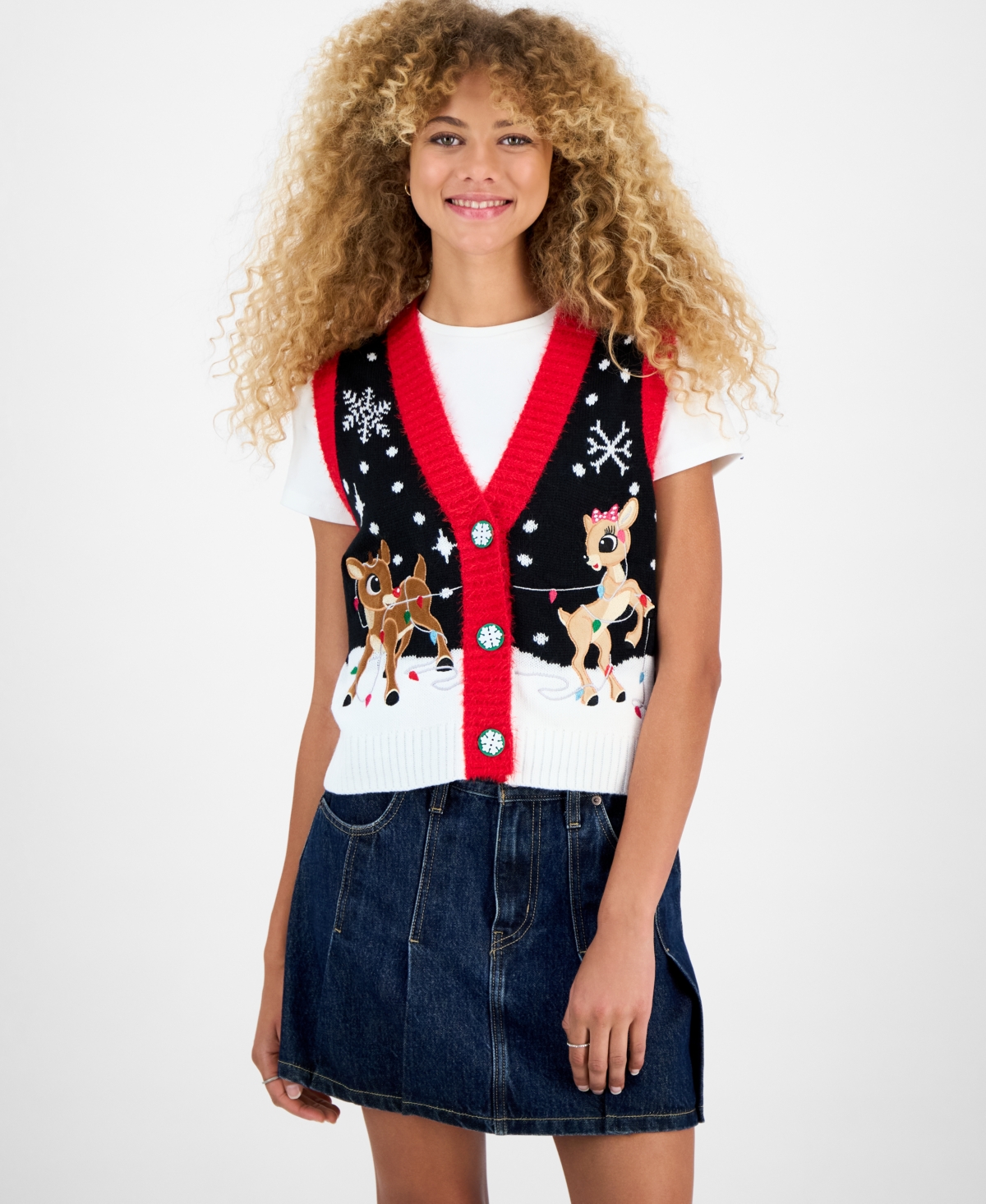 Click here for Hooked Up by Iot Juniors Rudolph Sleeveless Holida... prices